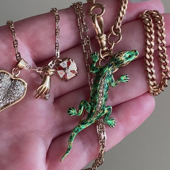 14k Enamel Diamond Alligator Pin – The Fancy Rat